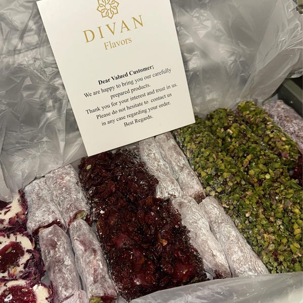 Premium Mixed Turkish Delight, 6 Assorted Turkish Delight, Real ...