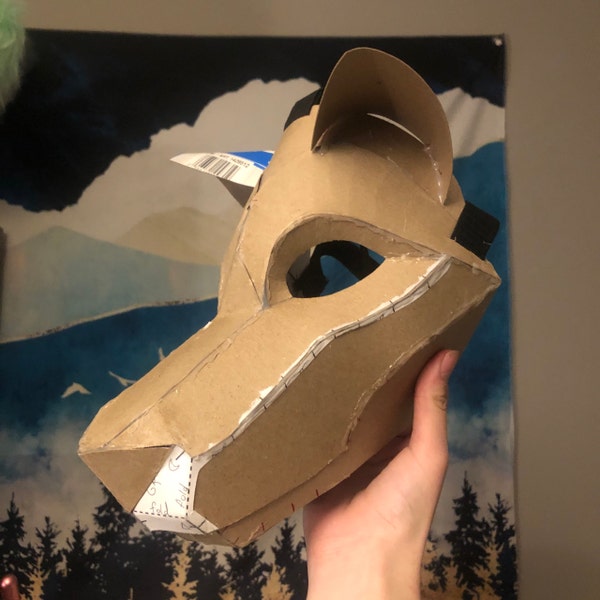 Canine/canid Low Poly Mask Pattern for Cardboard or EVA Foam - Etsy