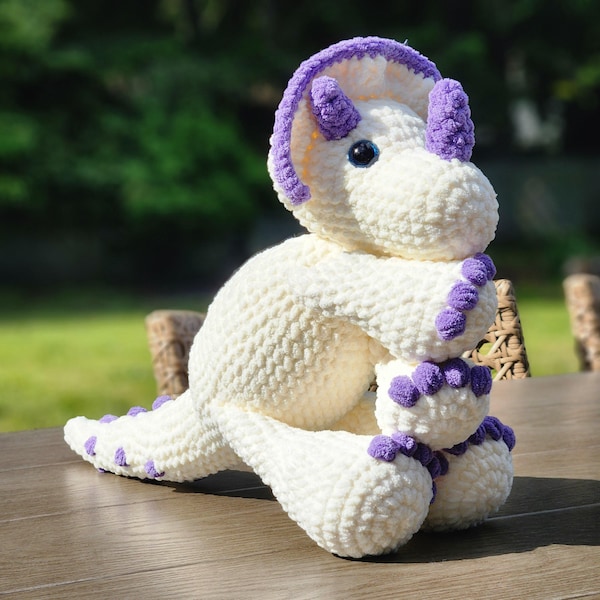 Dinosaur Snuggler Crochet Patterns: Amigurumi T-rex, Triceratops ...