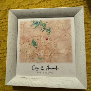 Silk Love Story Watercolour Map Art, Any 2 or 3 Locations, 4th 12th ...