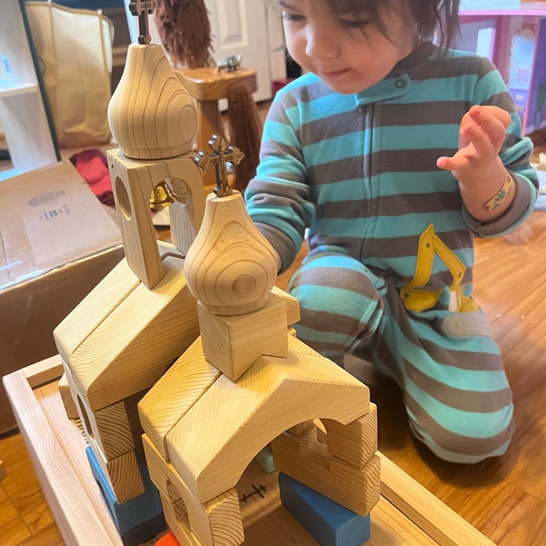 Orthodox Church Wooden Block Building Set. Handmade Educational Toy ...