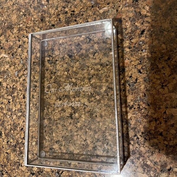 6x8 Box for Wedding Photos Glass Photobox Wedding Photo Box Gift ...