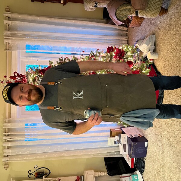 Personalized Bar Apron, Canvas Workshop Apron With Pockets, Custom Gift ...