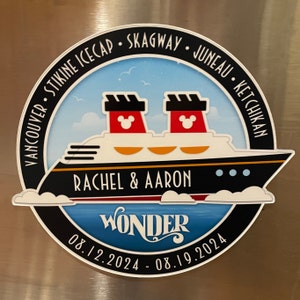 Our 1st Disney Cruise Ship Name Tag Family Magnet Personalized Disney ...