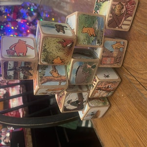 Beatrix Potter Wood Blocks Peter Rabbit Nursery Room Decor Benjamin ...