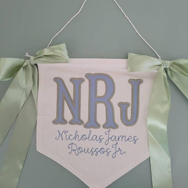 Personalized Baby Name Banner – Welcome Sign With Bows, Hospital Door ...