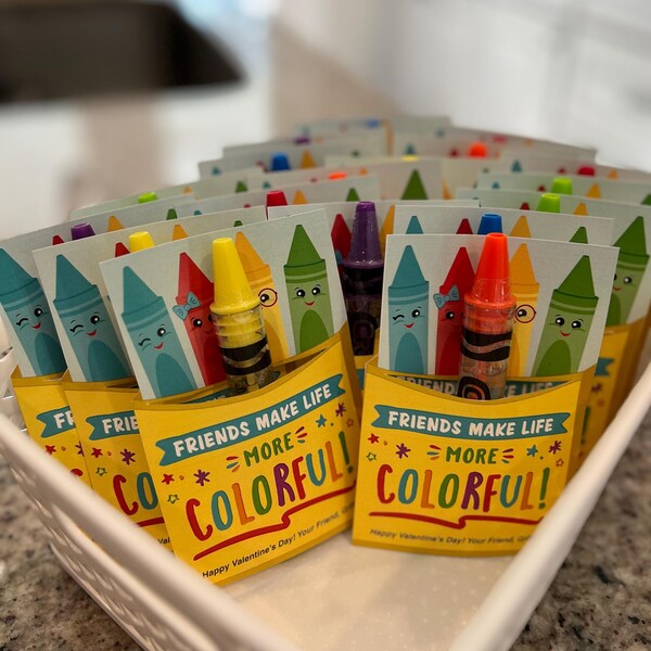 Crayon Kids Valentine, Crayon Box, Valentine Printable, Kids Valentines ...