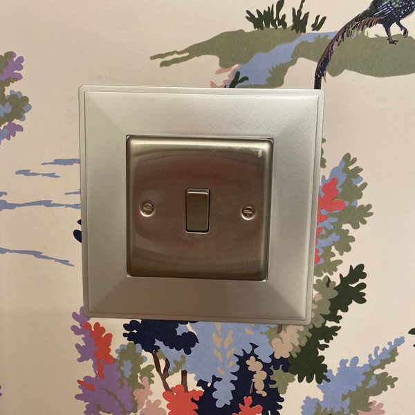 Finger Plates Light Switch Single and Double Plug Socket Surround Panel ...