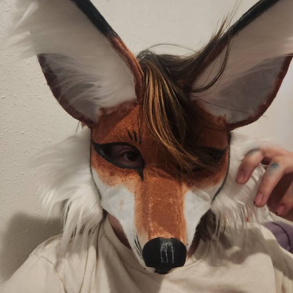 Brown Therian Cat Mask, Cosplay Mask - Etsy