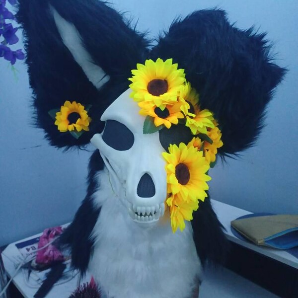 Toony Wolf Skull Mask - Movable Moving Hinge Jaw- 3D Printed Skulldog ...