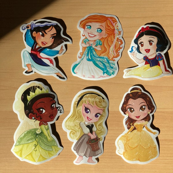 Stickers Disney Princesses Cute Gifts Stationery Heroines Ariel ...