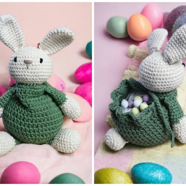 Drawstring Bag - Bunny - Crochet Pattern - Etsy