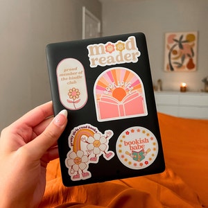 Retro Bookish Sticker Pack Kindle Sticker Vinyl Stickers, Book Stickers ...
