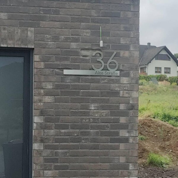 Personalized House Number | Modern Personalized House Number Sign in ...