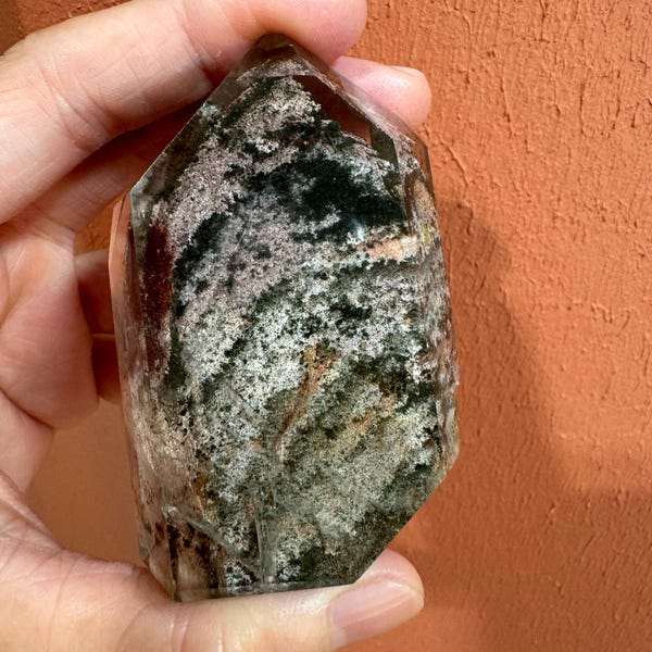 Golden Healer With Pink Phantom Lodolite Garden Quartz Crystal Free ...