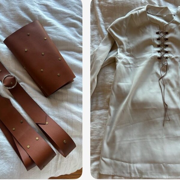 Customized Forest Archer Medieval Costume Green Viking Men's Tunic ...