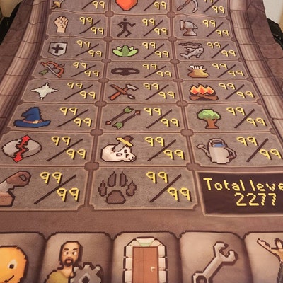 Custom Osrs Plush Blanket Runescape World Map Soft Cozy - Etsy