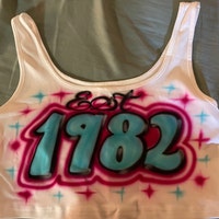 Airbrush Est Year Design - Etsy