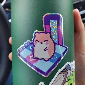 Y2K Cat Flip Phone 3D Vinyl Glitter Sticker - Etsy
