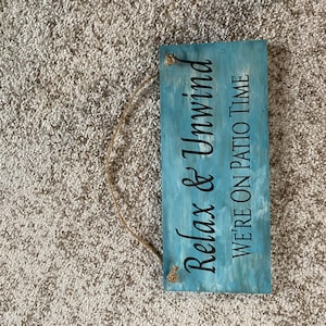 Welcome to Our Backyard Sign kick Back Relax Sign Outdoor Hanging Sign ...