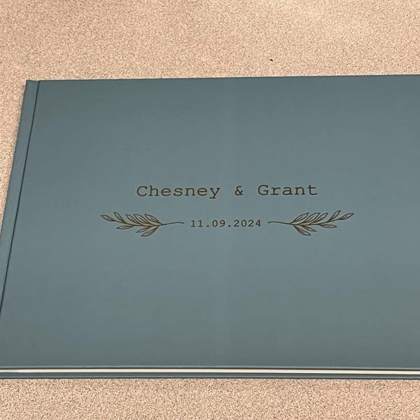 Personalized Wedding Guest Book, Gold Foil Guest Book, Wedding Signing ...