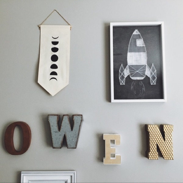 Handmade Moon Phase Banner - Custom Handmade Moon Phase Wall Hanging - Etsy