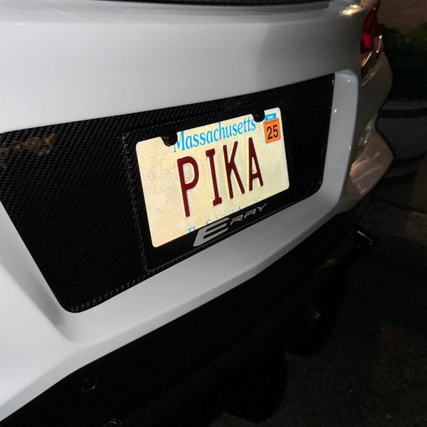 Ref JDM TOFU Shop INITIAL D License Plate Frame Black Metal With Screws ...