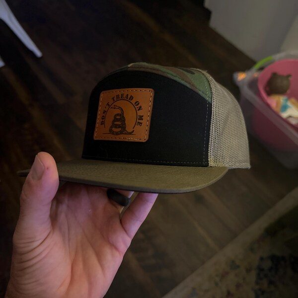 Richardson 112FP Laser Engraved Leather Patch Hat-pheasant Antler Duck Hunting Patch Hand ...