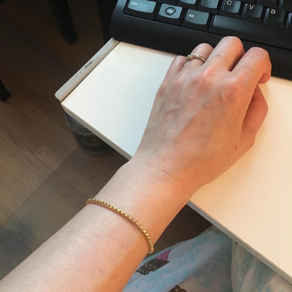 18K Real Gold Box Chain Bracelet: Yellow Gold, 2-5mm - Etsy