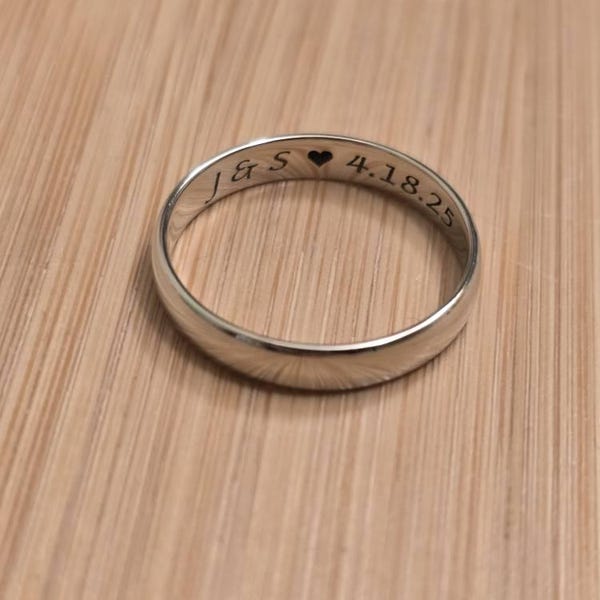 Personalized Ring Engraving, Ring Order Add-on — Custom Deep Laser ...