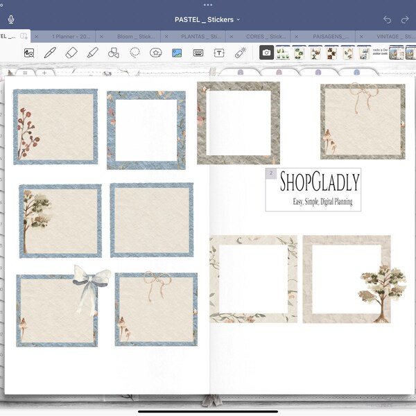 Digital Notebook Covers; 12 Flower Covers; Digital Journal Cover ...