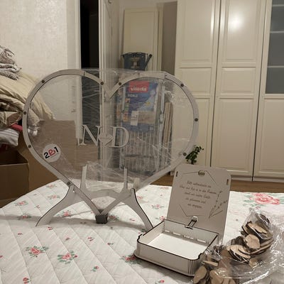 Wedding Card Box, Family Tree Card Box With Slot for Wedding, Rustic ...