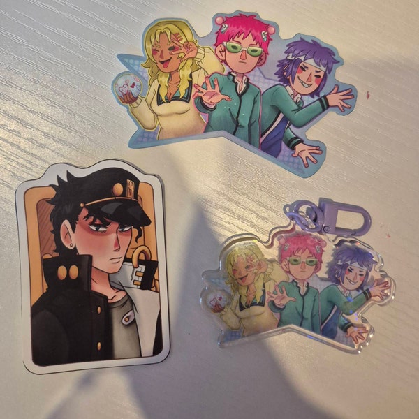 Llaveros De Estrellas Holográficas PK Psychic Trio De Saiki K // PREVENTA ABIERTA - Etsy
