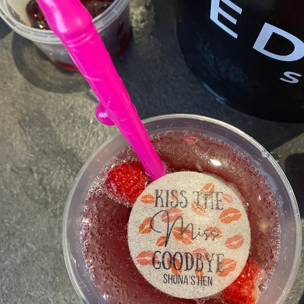 Personalised Hen Do Edible Drink Toppers (1 Sheet) - Etsy UK