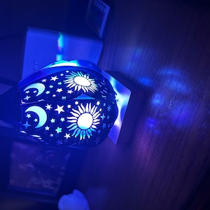 DIY Quick 3D Celestial Lantern, No Glue Template, PDF and SVG Files for ...