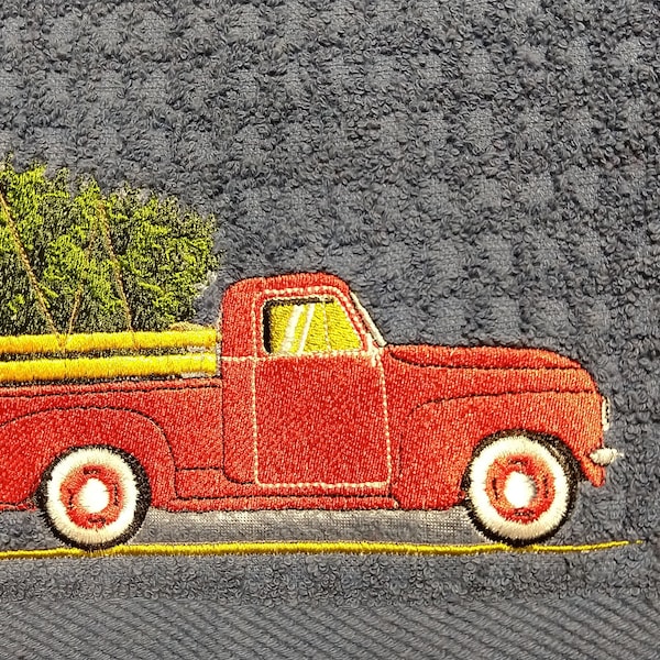 Vintage Christmas Truck Embroidery Design, 4x4 & 5x7 Hoop, Christmas ...