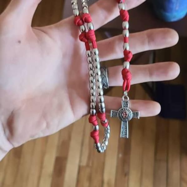 Skull Catholic Rosary Memento Mori. Acrylic Black Gloss 10mm Beads ...