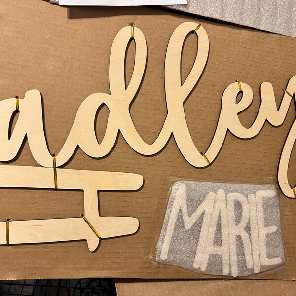 Custom Mirror ACRYLIC Name Sign, First and Middle Name Acrylic Nursery ...