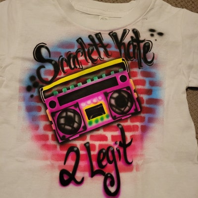 Airbrush Boombox 90s Brick Wall Custom T Shirt / Hoodie Sweatshirt - Etsy