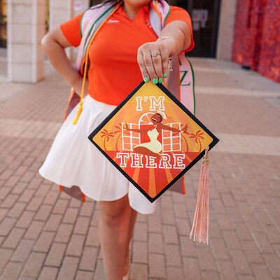Grad Cap Topper Princess and the Frog Grad Cap I'm There Decorated Grad ...