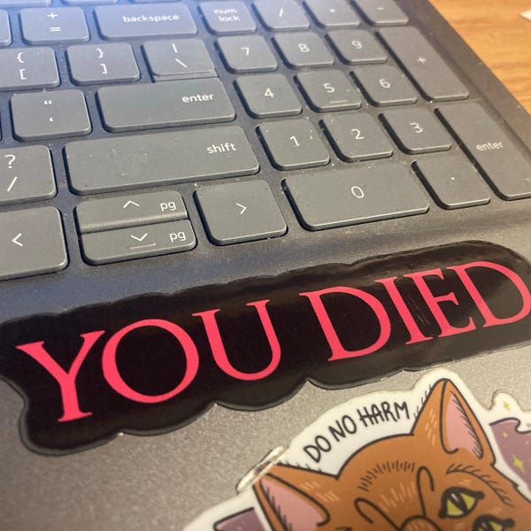 You Died Sticker - Etsy