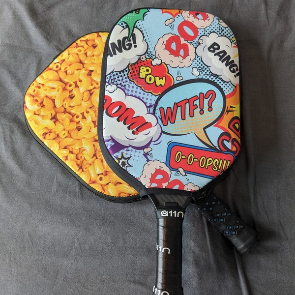 Rainbow Streaks Pickleball Paddle Cover - Handmade Pickleball Paddle ...