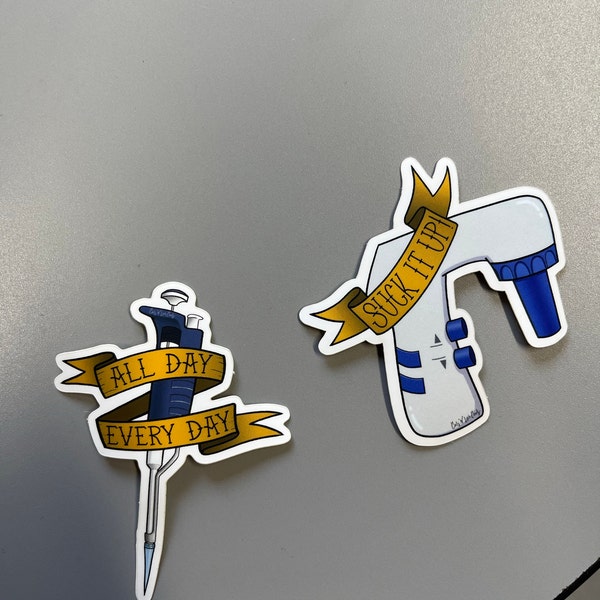 Pipette All Day Every Day, Vinyl Sticker, Vinyl Science Sticker, Funny ...