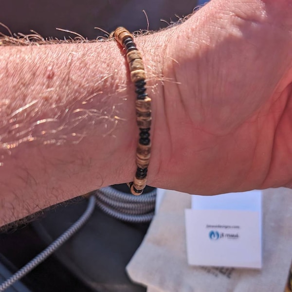 Beachy Surf Bracelet, Men's Surf Bracelets, Gift for Dad, Boys Jewelry ...