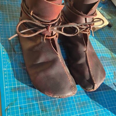 Viking Leather Ankle Turn Shoe Pattern - Etsy