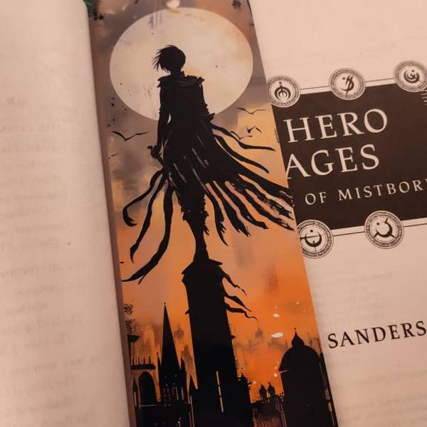 Vin Bookmark | Mistborn | Mistcloak | Laminated Bookmark With Tassel - Etsy