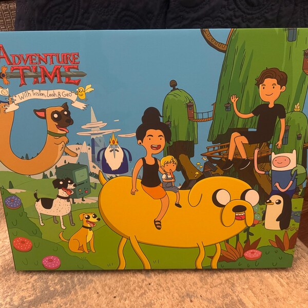 Custom Adventure Time Cartoon Portrait Illustration, Couple Family ...