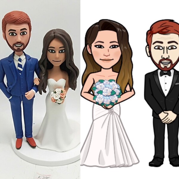 Bitmoji Wedding Cake Topper Wedding Topper Custom Cake Topper Bitmoji ...