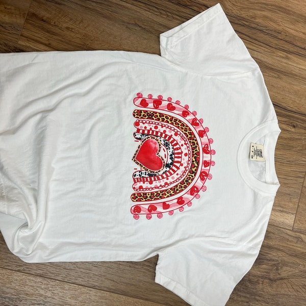 Valentine's Day Rainbow With Heart Png Sublimation Design Downloads ...