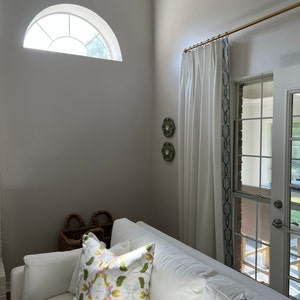 Designer Off-white Drapery Weight Linen Mix Lined Curtain Panel Fabric ...